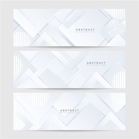 흰색 추상 현대 배너 배경 디자인 벡터 그래픽 패턴 템플릿 일러스트 레이 션 프리미엄 벡터