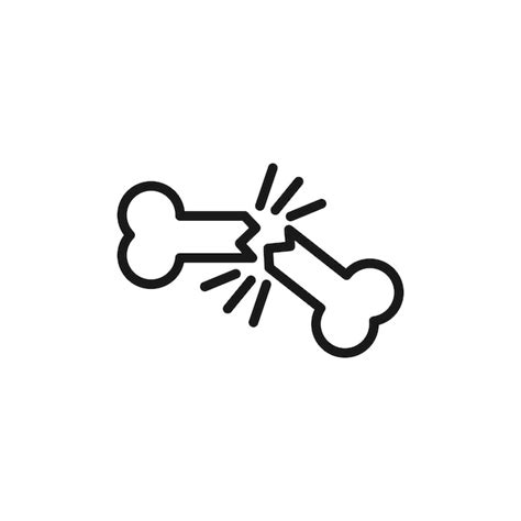 Bone Break Icon Premium Vector