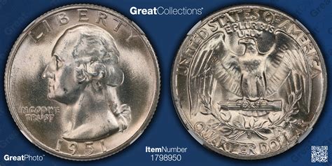 1951 S Washington Quarter Ngc Ms 66 Item 1798950 Greatcollections