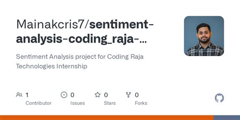 Github Mainakcris7sentiment Analysis Codingraja Internship