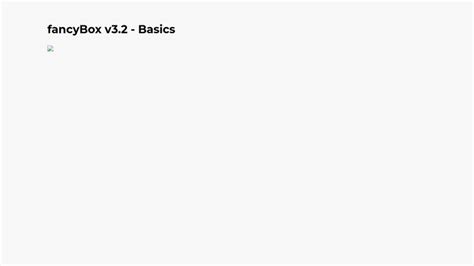 Fancybox V32 Initialize
