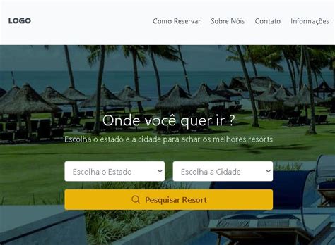 página de hotel simples e responsiva feita em reactjs usando
