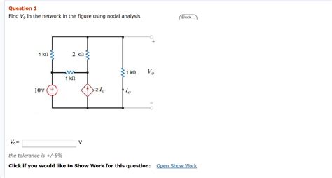 solved find v o in the network in the figure using nodal