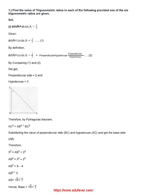 Chapter 5 Trigonometric Ratios Pdf Trigonometry Elementary Geometry