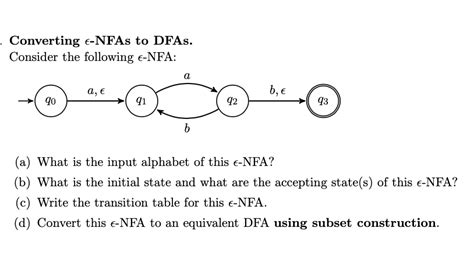 solved converting ϵ nfas to dfas consider the following
