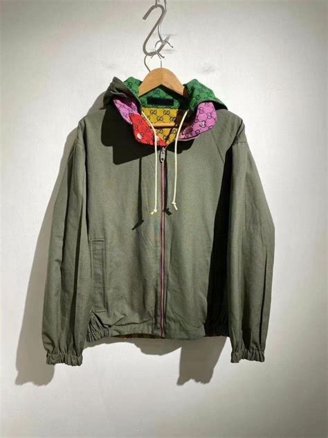 Gucci Multicolor Canvas Zip Jacket Billionairemart
