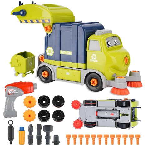Take Apart Toy Garbage Truck Toys 29 Pieces Disassembly Set With