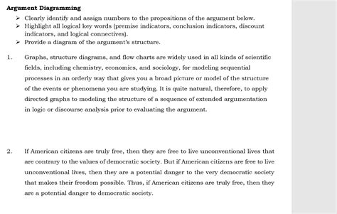 Argument Diagramming Clearly Identify And Assign Chegg Com