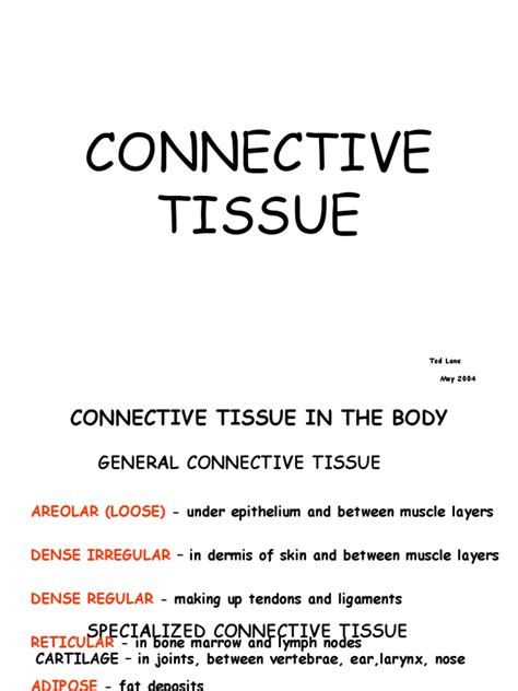 General Connective Tissue Pdf Connective Tissue Tissue Biology