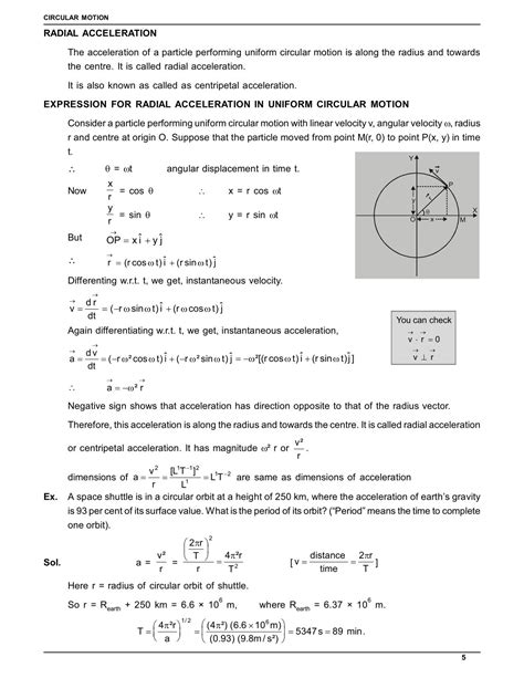 Circular Motion Notes Class 11th Iit Jee