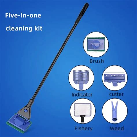 Algae Scraping Knife Long Handle Five In One Cleaning Plantedpro