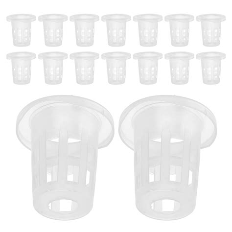 Worgeous 50pcs Net Pots Planting Cups Hydroponic Pots Garden Balcony Planting Net Pots Plastic