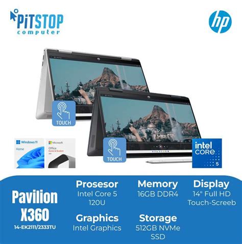 Jual Hp Pavilion X Ek Tu Core U Ram Gb Ssd Gb Flip Touch Silver