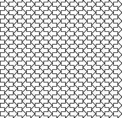 Seamless Vector Black White Arrows Pattern Texture Stock Illustration