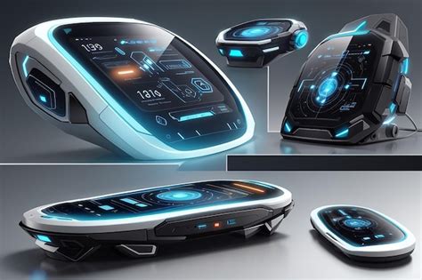 Premium Ai Image Design Electronic Device Mockups In A Futuristic Scifi Style For Techrelated
