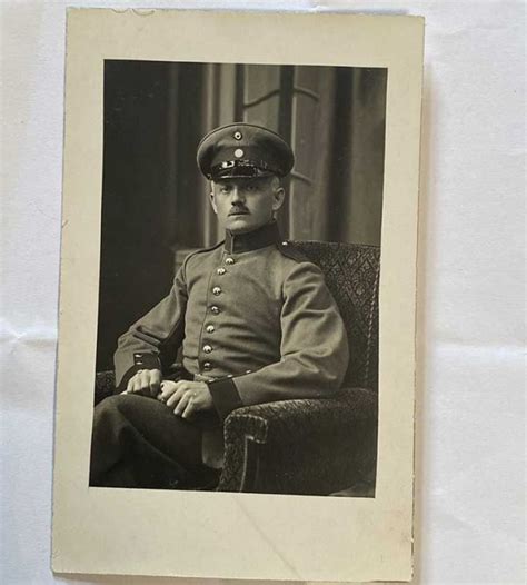 German Ww1 Soldier Postcard Foto Ww2 Depot