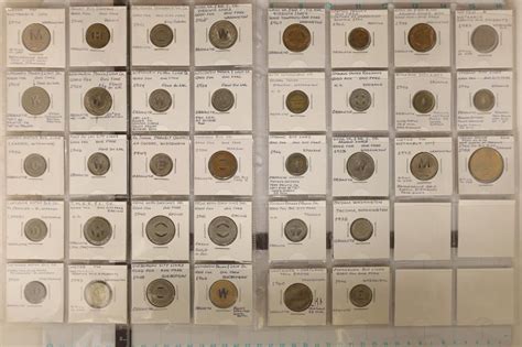 36 Assorted Vintage Bus Tokens Mostly From