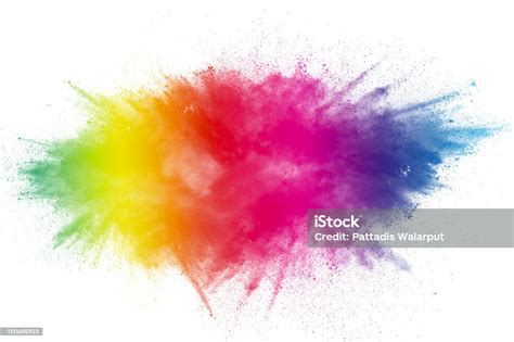 색상 홀리 페스티벌 행복 한 홀리 파우더를 위한 다채로운 폭발 컬러 파우더 폭발 배경입니다 컬러 가루에 대한 스톡 사진 및 기타