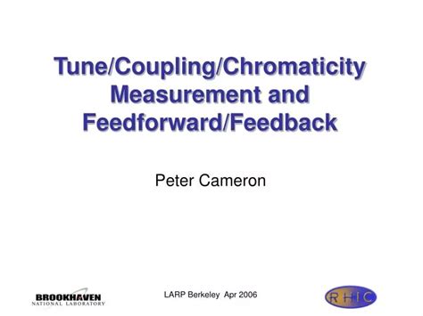 Ppt Tunecouplingchromaticity Measurement And Feedforwardfeedback