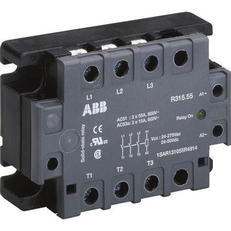 Трехфазное твердотельное реле ABB R315/55 55A (AC51)