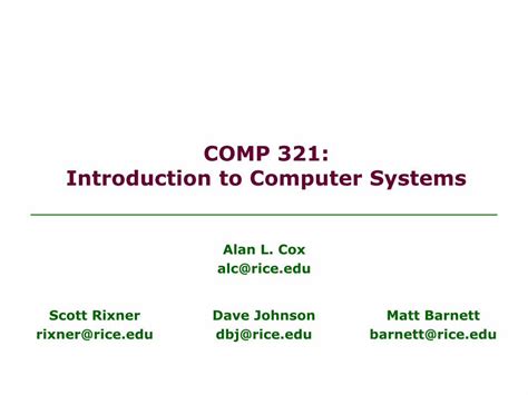 Pdf Comp 221 Introduction To Computer Systems Dokumentips