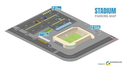 Stadium Parking Map Icograms Template