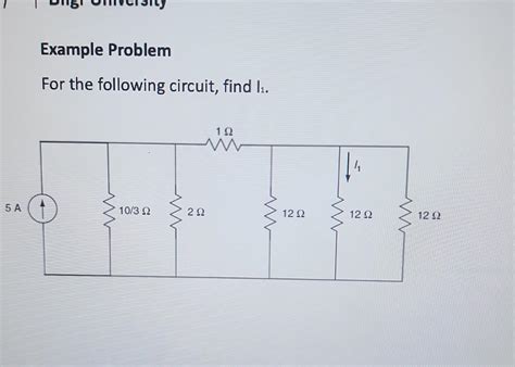 solved example problem for the following circuit find l1