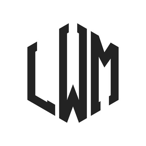 Premium Vector LWM Logo Design Initial Letter LWM Monogram Logo Using Hexagon Shape