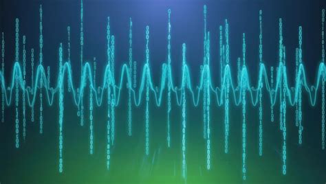 Abstract Digital Wave Visualization Representing Sound And Technology