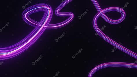 Premium Photo 3d Abstract Neon Glowing Light Background Speed Light Illuminated Florescent On