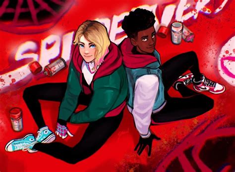 Spider Gwen Gwen Stacy Spider Man And Miles Morales Marvel And More Drawn By Sethkiel