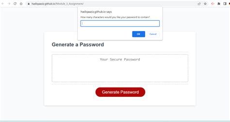 Github Hadiqaazizpassword Generator Using Javascript This