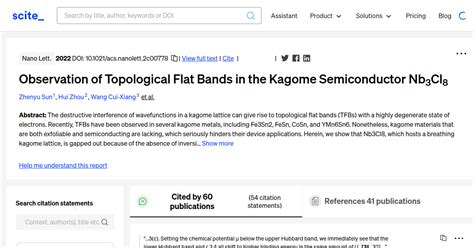 Observation Of Topological Flat Bands In The Kagome Semiconductor Nb 3 Cl 8