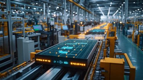 Large Manufacturing Facility Utilizing Edge Technology For Efficient Production Operations Stock