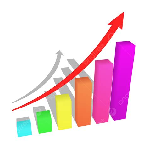 Gráfico De Barras Con Una Flecha Subiendo Las Ventas Png Dibujos éxito
