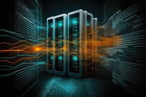 data mining software running on powerful supercomputer analyzing