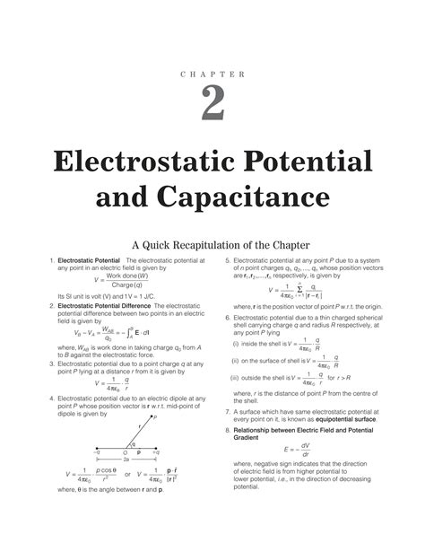 Solution 2 Electrostatic Potential And Capacitance Neet Mcq And Theory