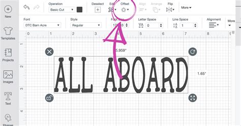 Offset Text In Cricut Design Space For Scrapbook Page Titles