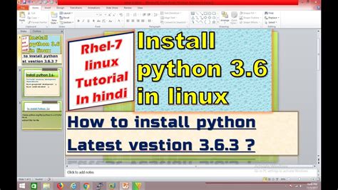 How To Install Python Latest Version 36 In Linux In Hindi Youtube