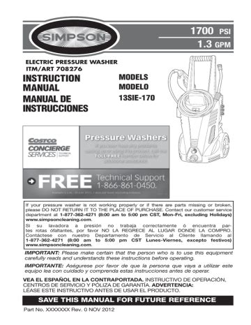 Simpson 13sie 170 Instruction Manual Manualzz