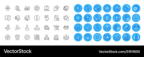 Trash Bin Qr Code And Coronavirus Injections Line Vector Image