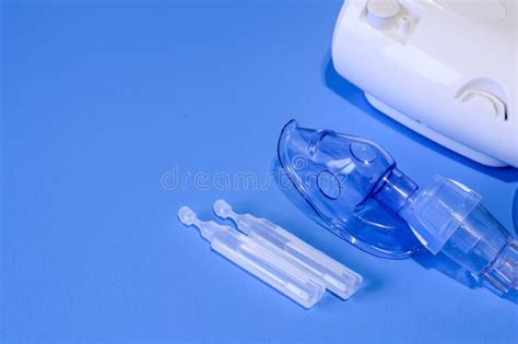 Medical Nebulizer For The Treatment Of Bronchitis Camera Agains Stock