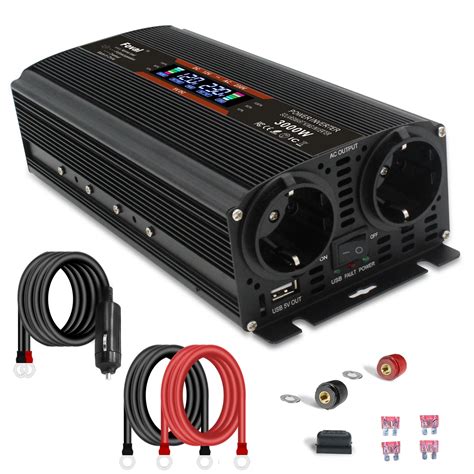 차량용 전원 인버터 변형 사인파 Dc 12v24v 에서 Ac 220v 변압기 변환 Eu 소켓 컨버터 차량용 충전기 컨버터 어댑터 자동차 인버터 Aliexpress