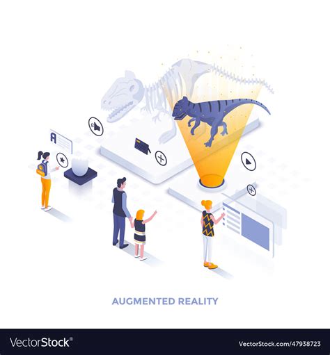 Flat Color Modern Isometric Design Augmented Vector Image
