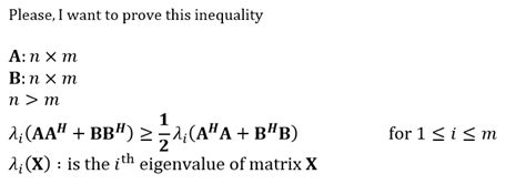 linear algebra eigenvalues of sum of hermitian matrices mathematics
