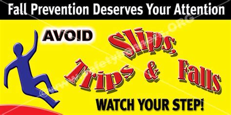 Safety Banners For Slips Trips And Falls Safetybannersorg