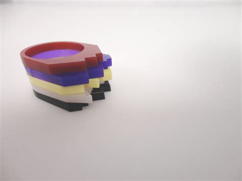 Multilayer Multicolor Plexiglass Ring ⋆ Plexi Shock