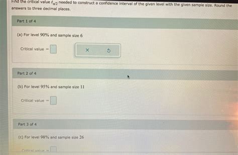 solved find the critical value a 2 needed to construct a