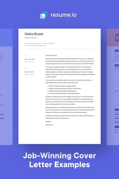 Finance Assistant Cover Letter Example Artofit