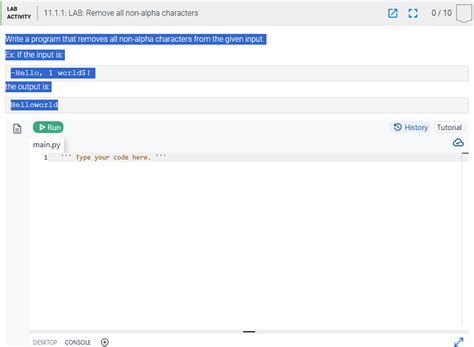Solved Write A Program That Removes All Non Alpha Characters